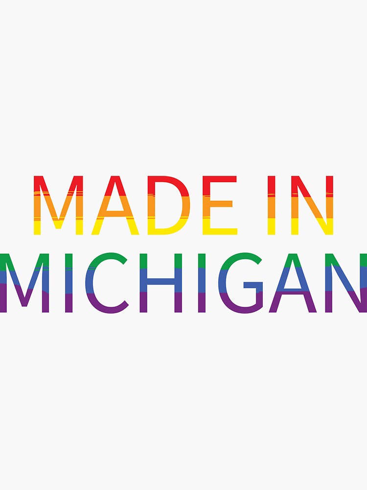 "Rainbow LGBT Michigan, US" Sticker by LoveIsColorful | Redbubble