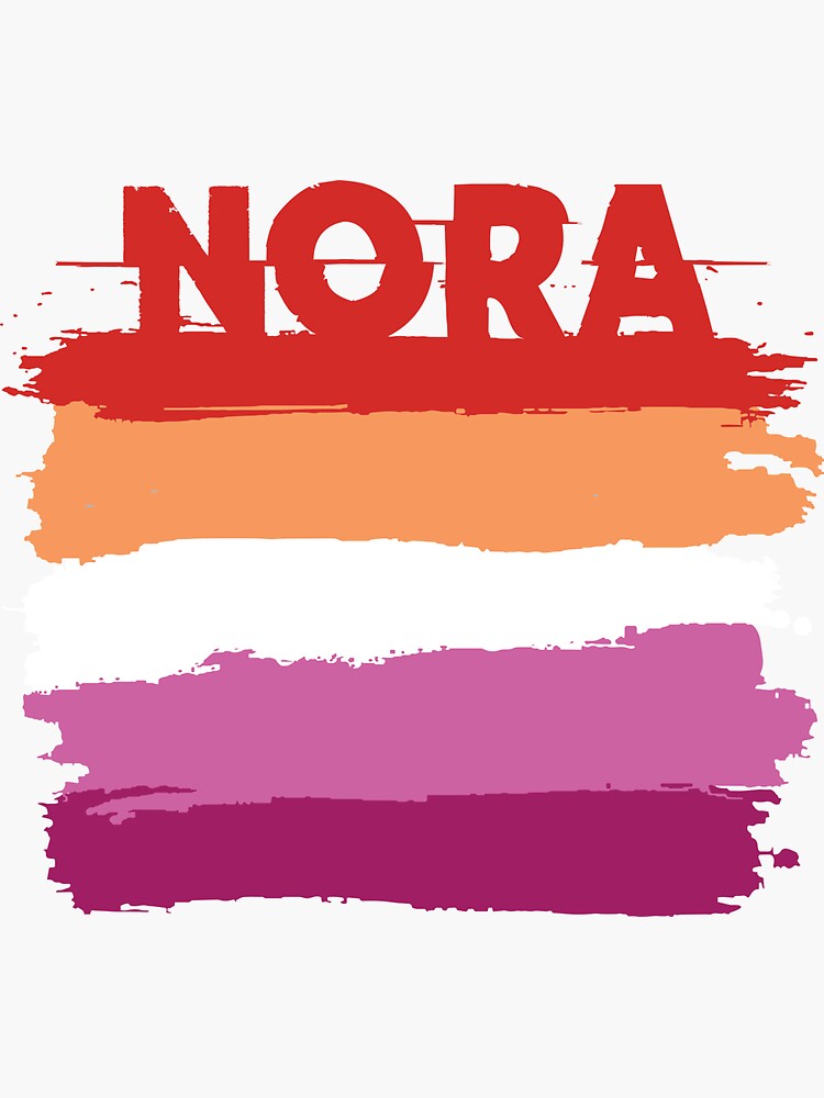 "Nora lesbian name Rainbow LGBT pride" Sticker for Sale by ...