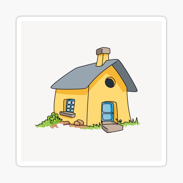 "small house" Sticker by artsandlife | Redbubble
