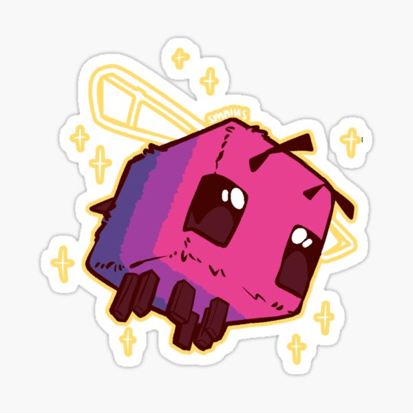 "Bisexual Pride Minecraft Bee 94 minecraft stickers" Sticker by ...
