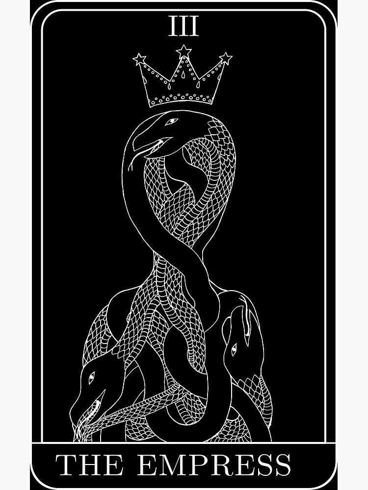 "Snake queen the empress tarot card" Poster for Sale by indiVisibl ...