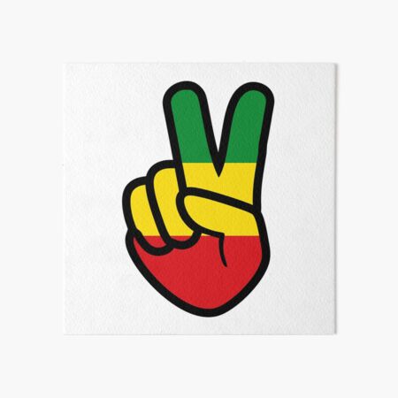 "Peace sign with reggae colors" Art Board Print by Alma-Studio | Redbubble