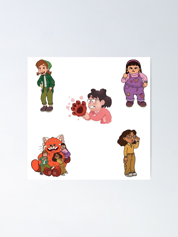 "Turning Red Meimei Friends Sticker Pack" Poster by SavageSaintt ...