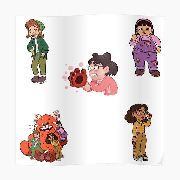 "Turning Red Meimei Friends Sticker Pack" Poster by SavageSaintt ...