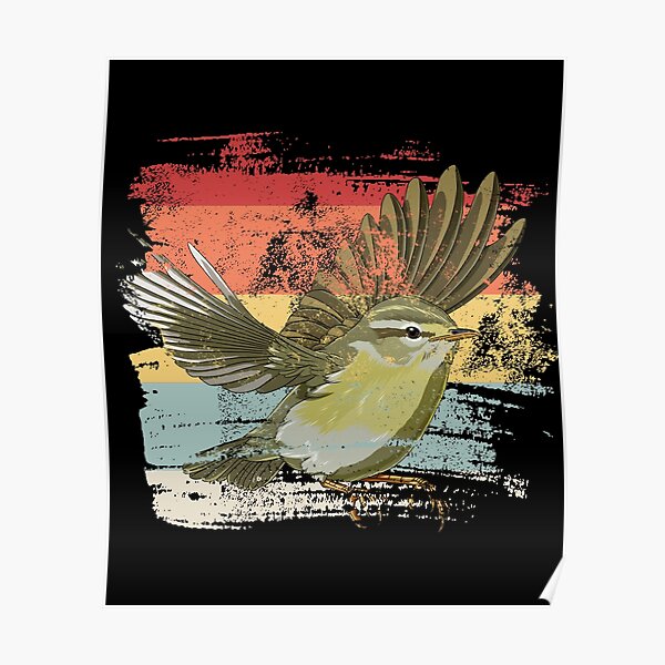 "Retro Flying Bird Warbler" Poster for Sale by alwe-designs | Redbubble
