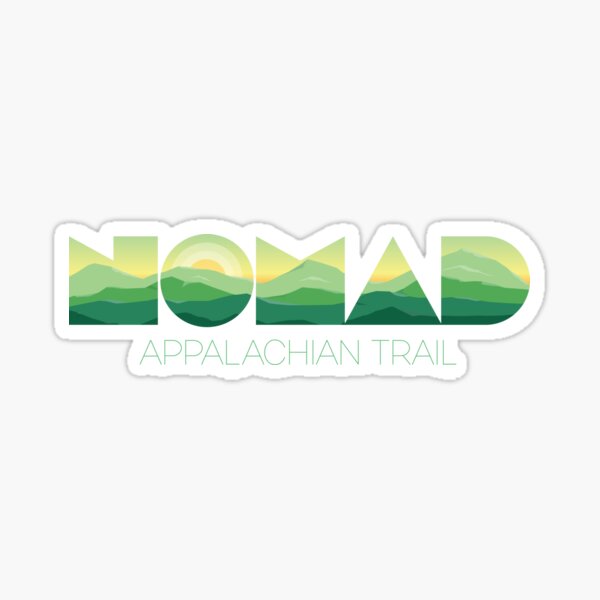 "NOMAD Hiking Appalachian trail Design" Sticker by blackdogshop | Redbubble