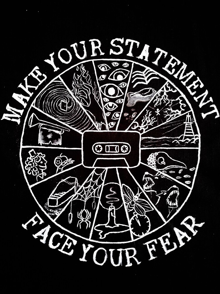 "Make your statement, face your fear" Sticker for Sale by myrinawaters ...