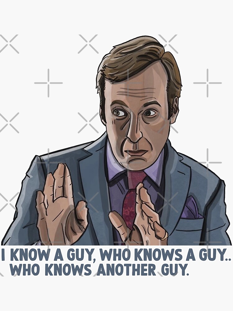 "I KNOW A GUY" Sticker by CheepShop | Redbubble