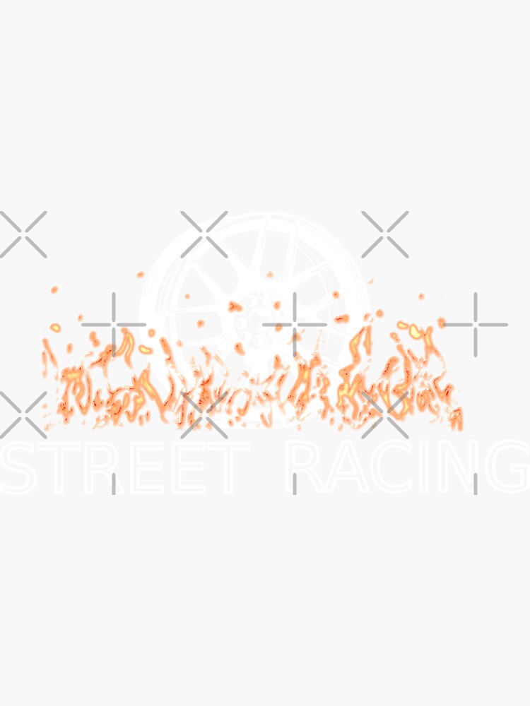 "Street Racing Fire" Sticker by MyPepy | Redbubble