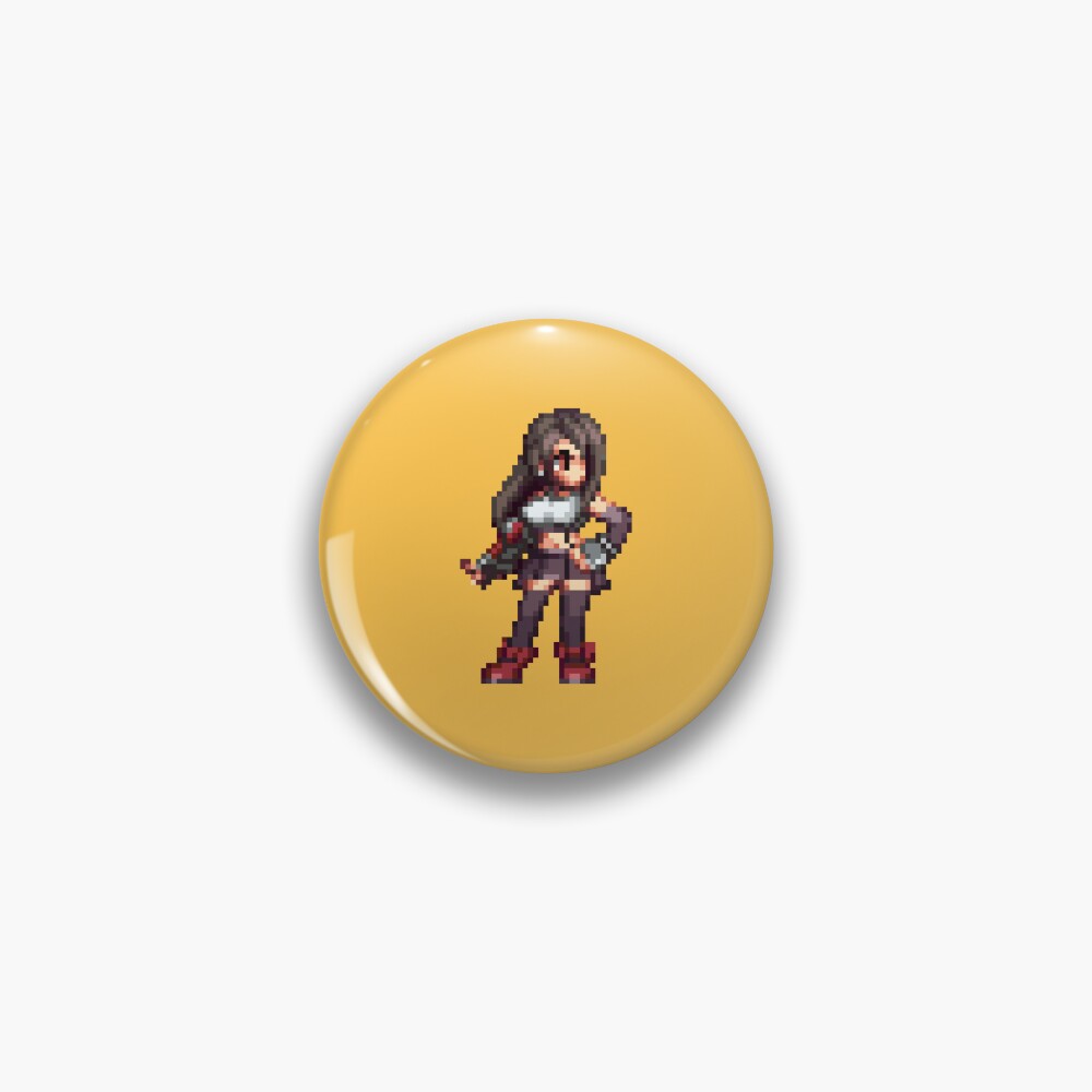 "Tifa Final Fantasy VII Remake Pixel Art" Pin by PIXEL-KIM | Redbubble