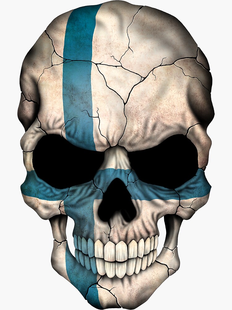 "Finland Flag Skull" Sticker for Sale by JeffBartels | Redbubble
