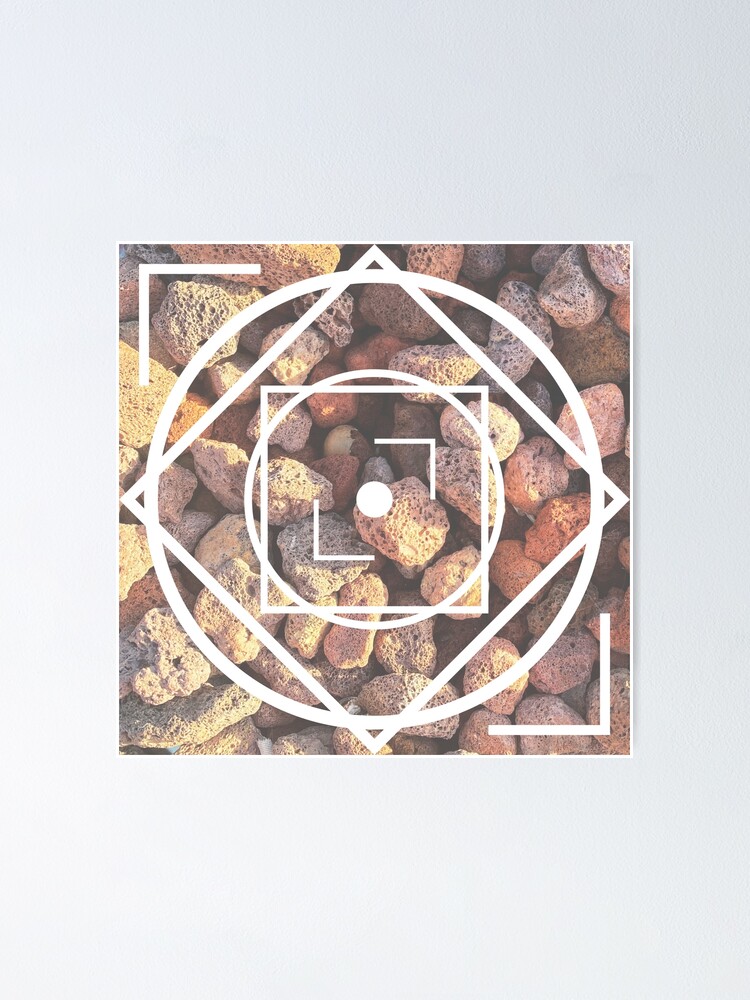 Póster «Rocas de colores brillantes con diseño de línea» de ...