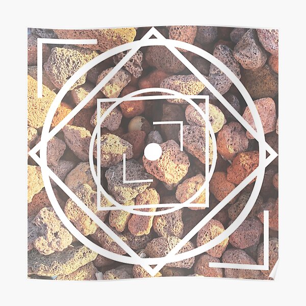 Póster «Rocas de colores brillantes con diseño de línea» de ...