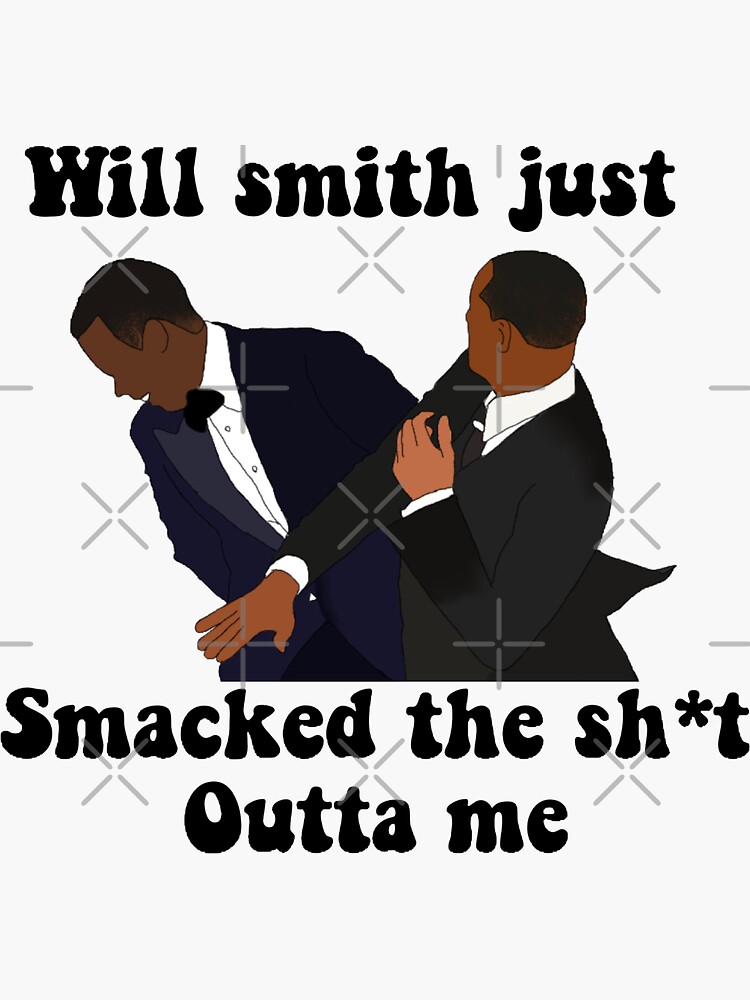 "will smith slap Chris rock" Sticker for Sale by eemilystickers | Redbubble