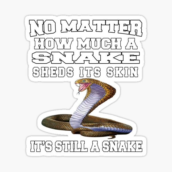 "Funny Sarcastic Saying No Matter How Much A Snake Sheds Its Skin ...