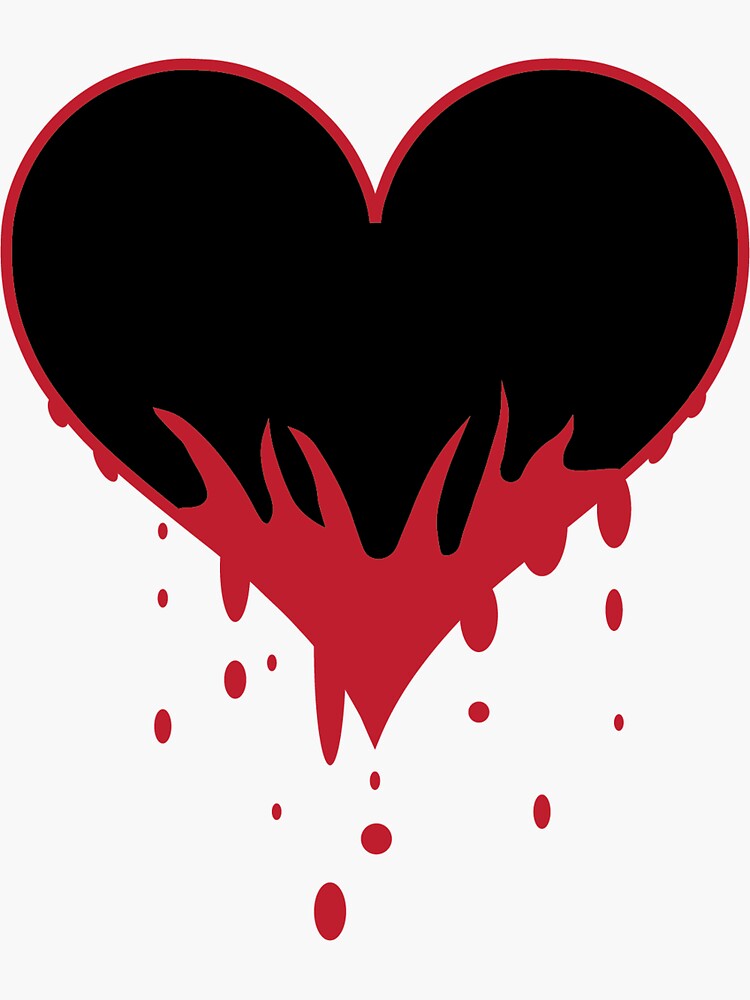 "Heart wound " Sticker for Sale by Mr-BlackBear | Redbubble