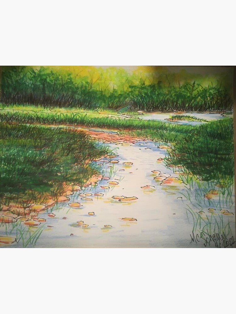 Pegatina «tinta, acuarela y dibujo a lápiz de color/pintura de un ...