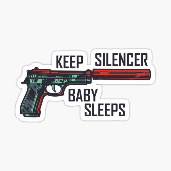"SILENCER" Sticker by Moesia | Redbubble