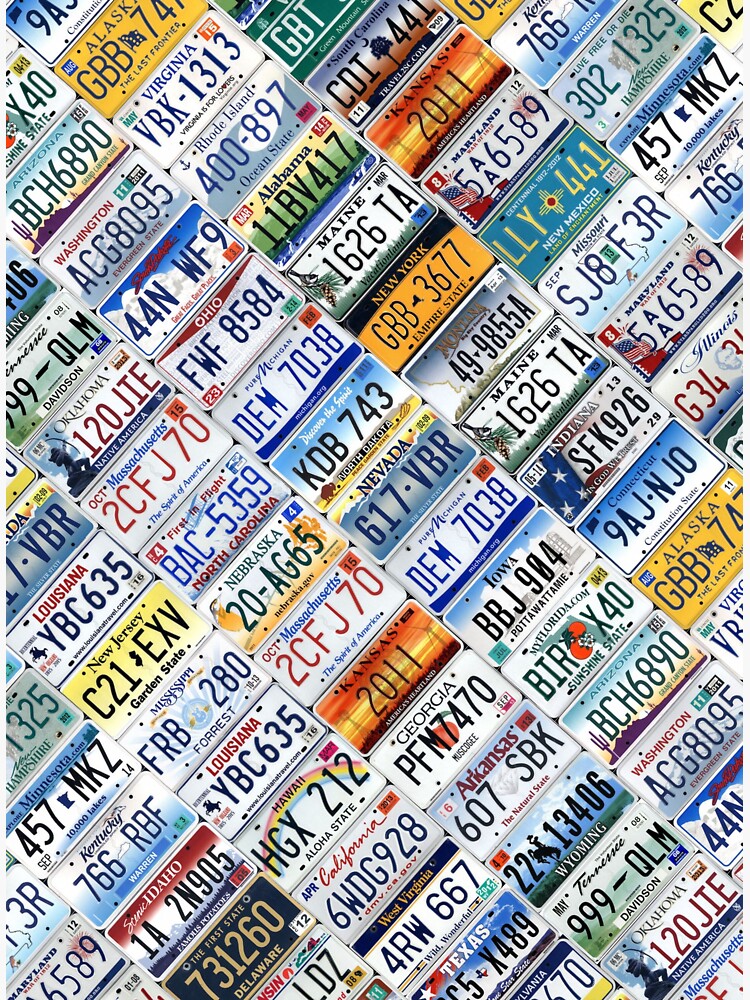 "All License Plates of USA Collection" Sticker for Sale by ...