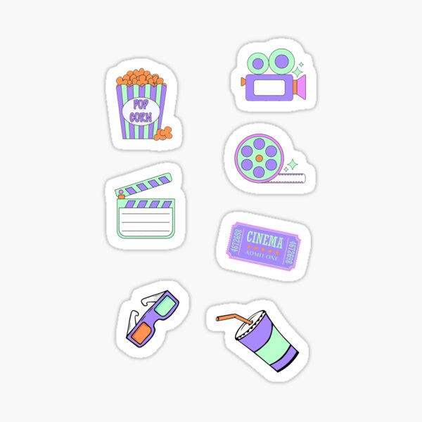 "Pastel movie pack" Sticker for Sale by sid1497 | Redbubble