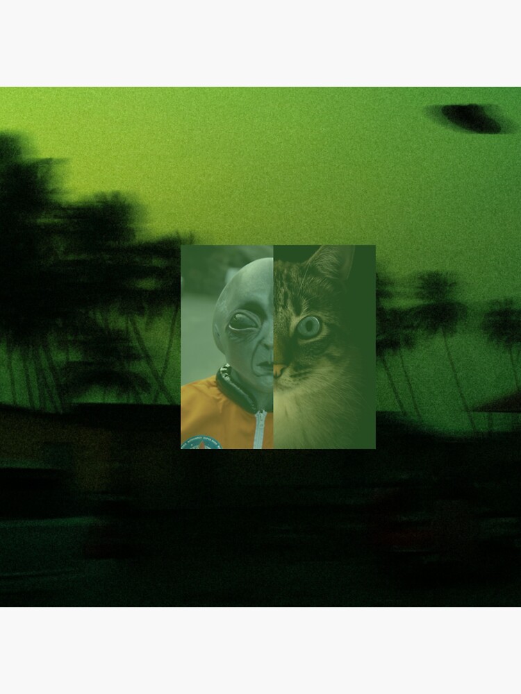 "Alien vs Cat" Sticker by DesignBozo | Redbubble