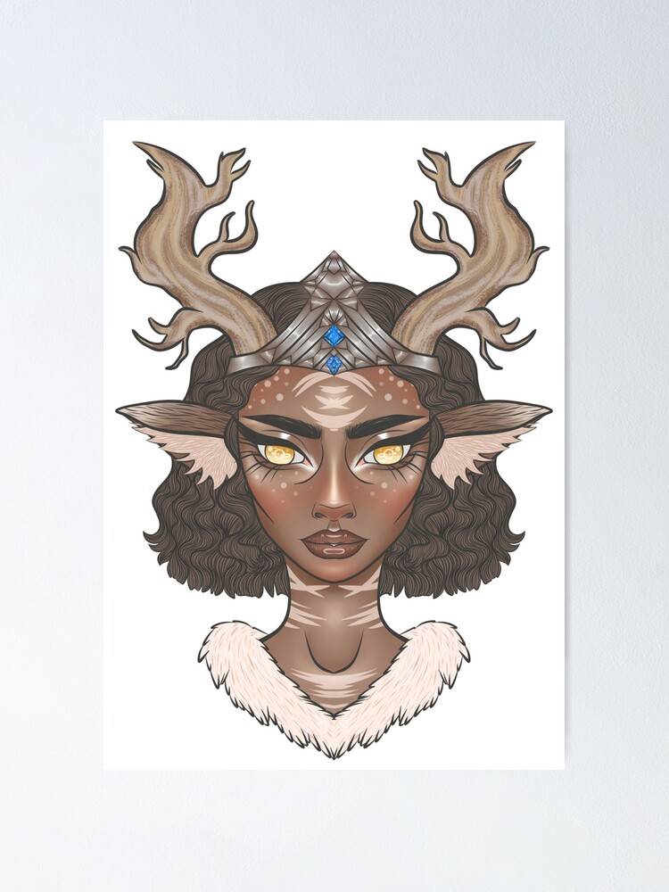 "Deer Girl Princess" Poster for Sale by MSEmporium | Redbubble