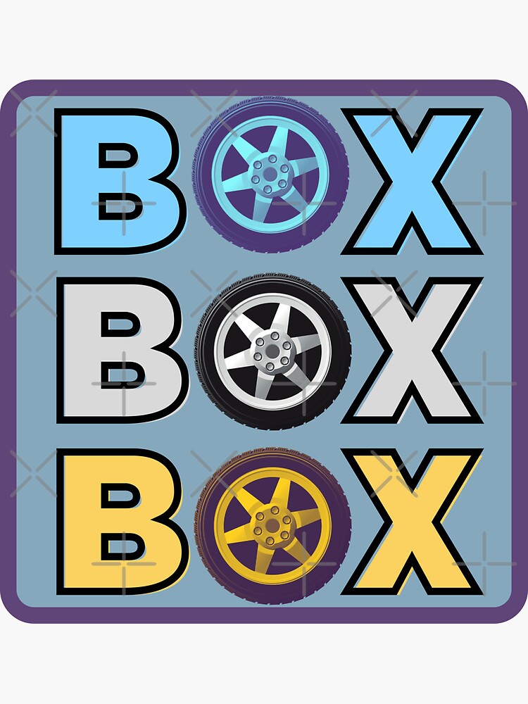 "Box Box Box - Color BOX" Sticker by CorneliusDesign | Redbubble