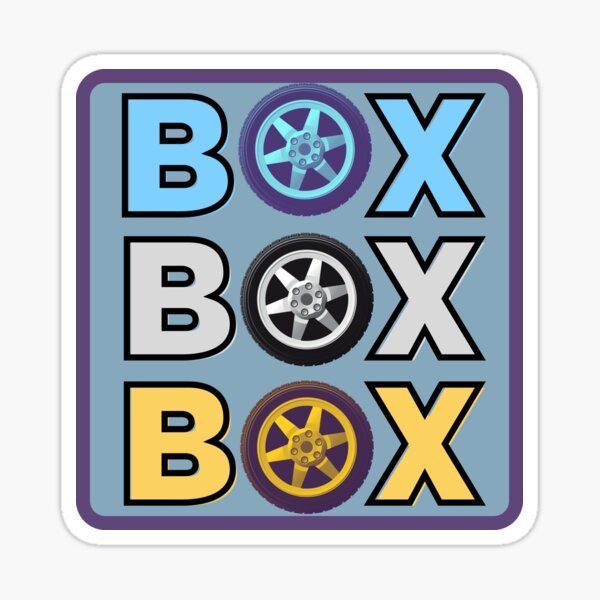 "Box Box Box - Color BOX" Sticker by CorneliusDesign | Redbubble