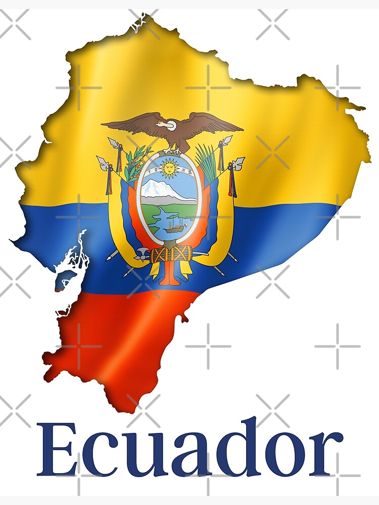 "Flag Map of Ecuador" Poster for Sale by Tienda-Vane | Redbubble