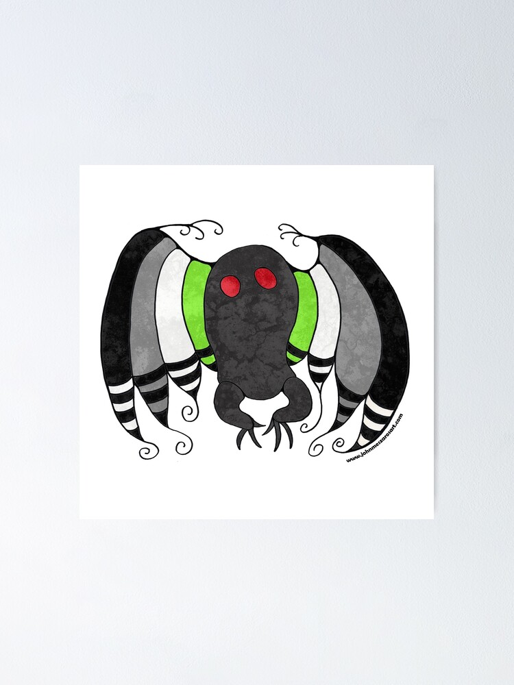 "Agender Moth Cryptid" Poster for Sale by nocturnalsea | Redbubble