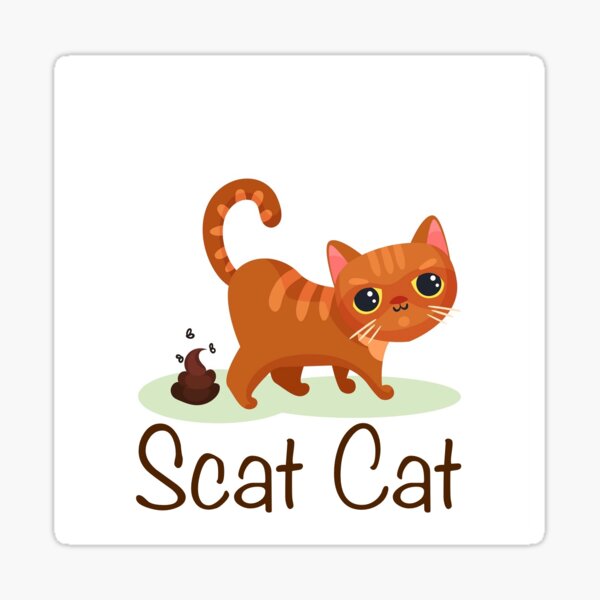 "Scat Cat " Sticker by ratschkalvin | Redbubble