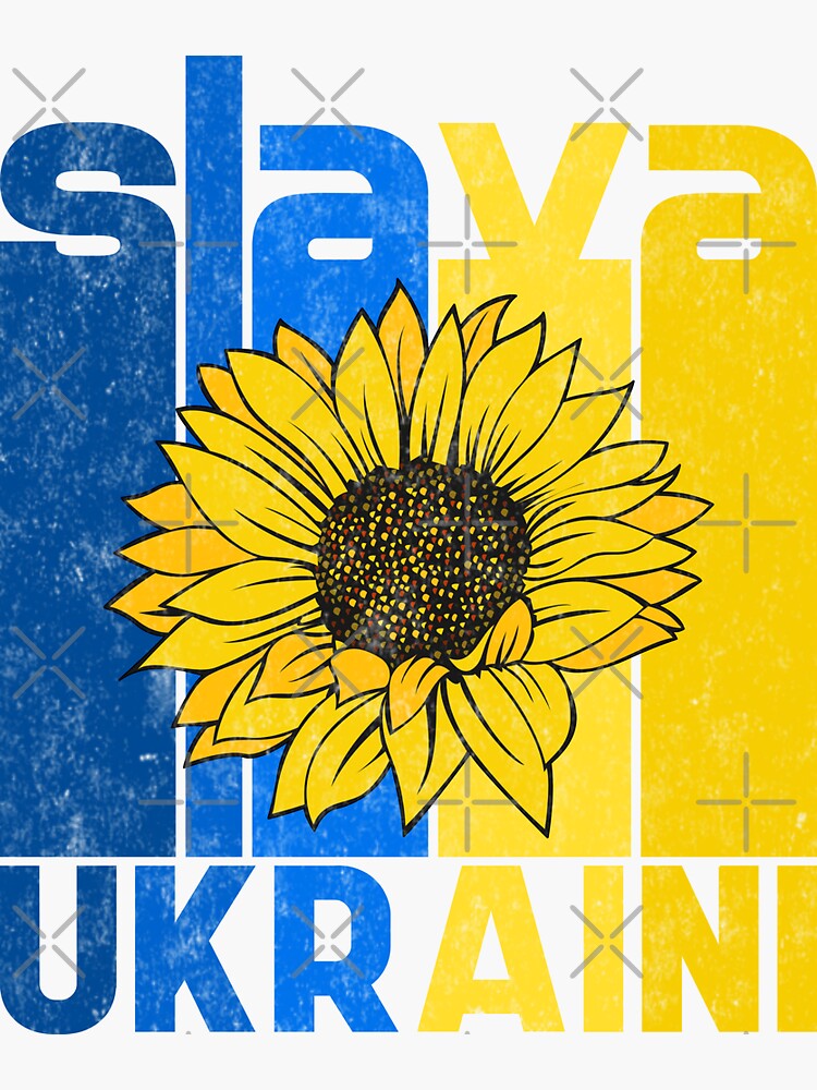 "Slava Ukraini - I Support Ukraine - Free Ukraine" Sticker by ...