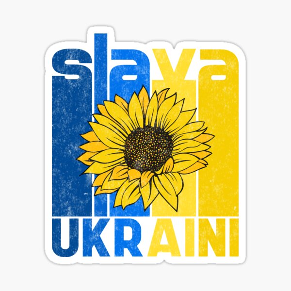"Slava Ukraini - I Support Ukraine - Free Ukraine" Sticker by ...