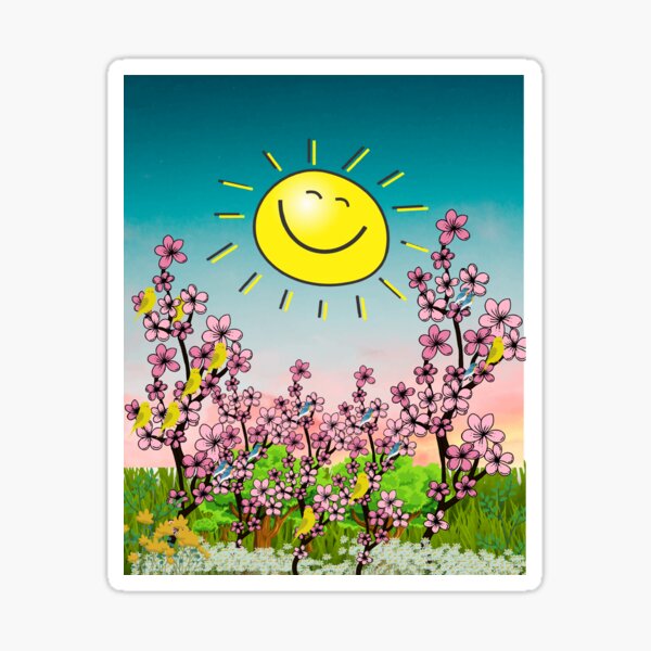 "spring came" Sticker by Cezincar | Redbubble