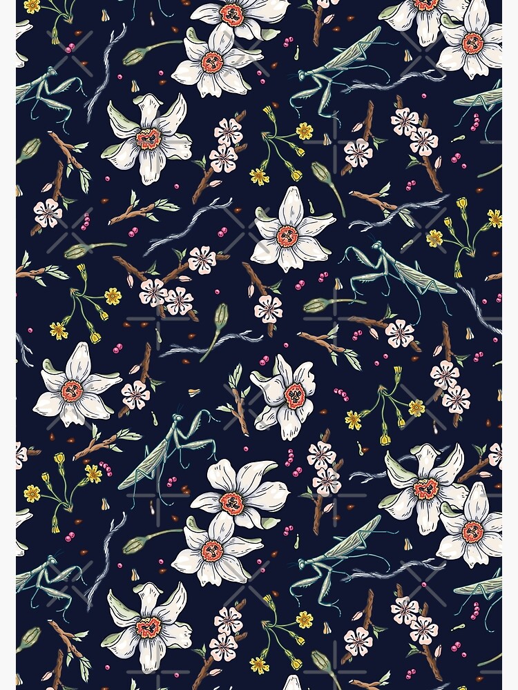 "Spring night garden" Poster for Sale by smalldrawing | Redbubble