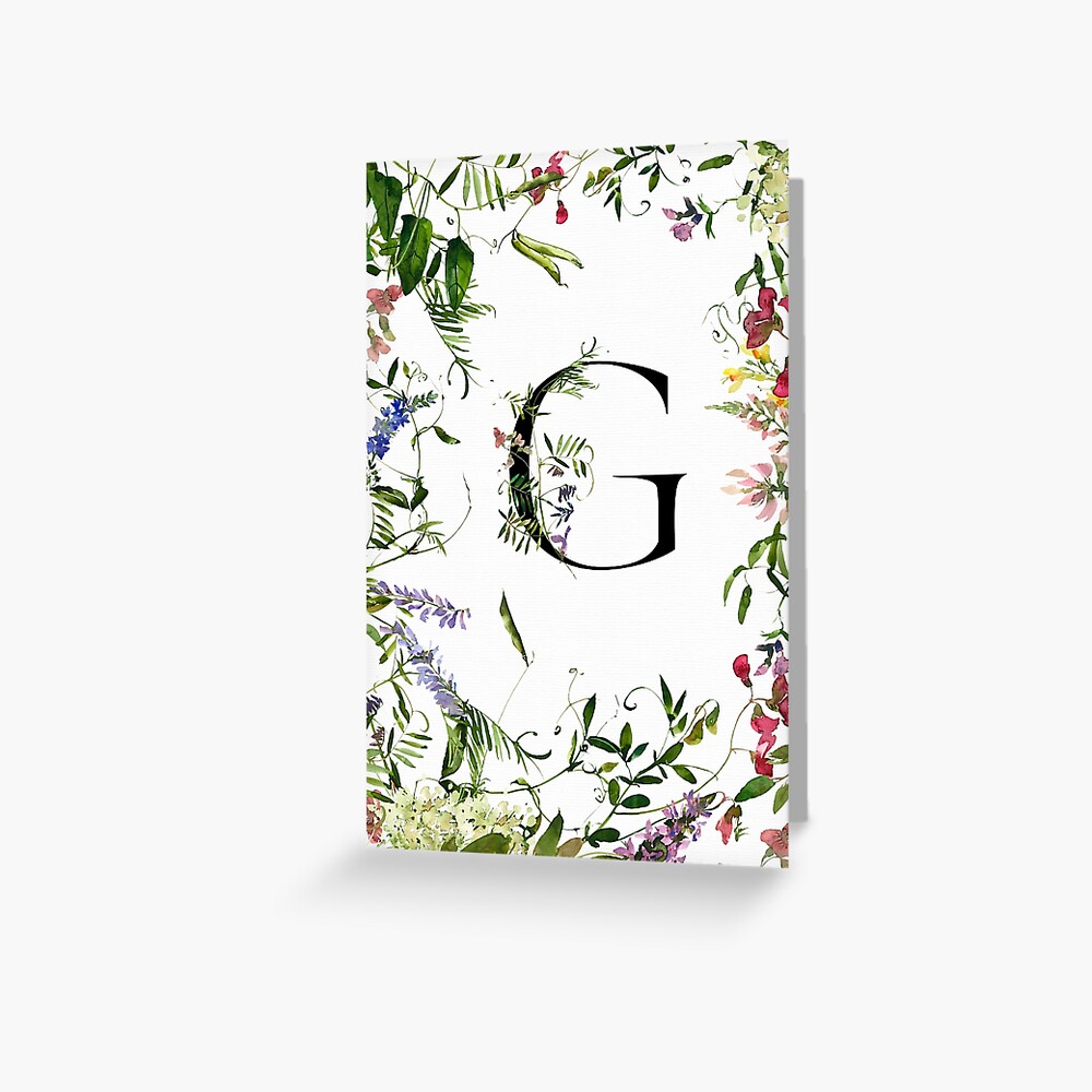 "Letter G" Greeting Card by WildAliceArt | Redbubble