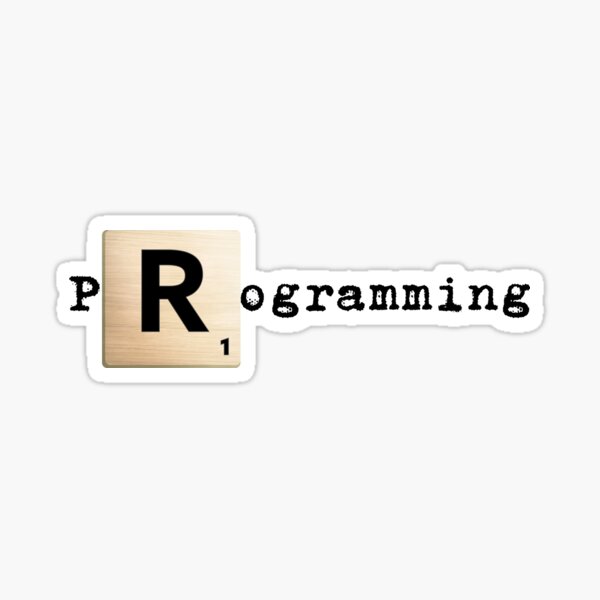 "Scrabble R R programming " Sticker for Sale by KoopTroop | Redbubble