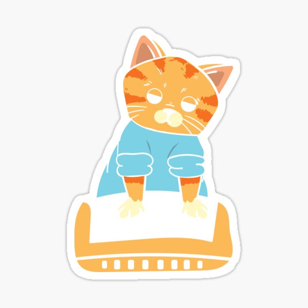 "Keyboard Cat Meme Music Cat Gift Funny DJ " Sticker by Spanky3328 ...