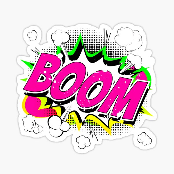 "BOOM!" Sticker by nedarts | Redbubble