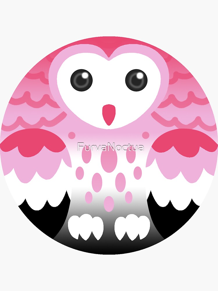 "Recip Pride Owl" Sticker for Sale by FurvaNoctua | Redbubble
