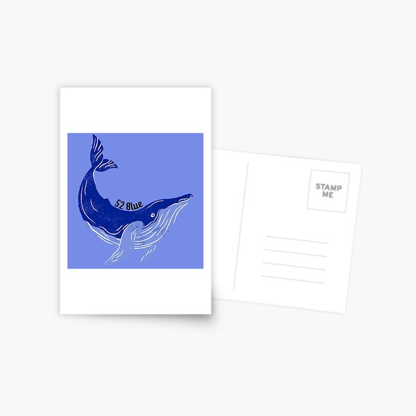 "52 Blue whale 52 Hz" Postcard for Sale by KoopTroop ⭐⭐⭐⭐⭐ | Redbubble
