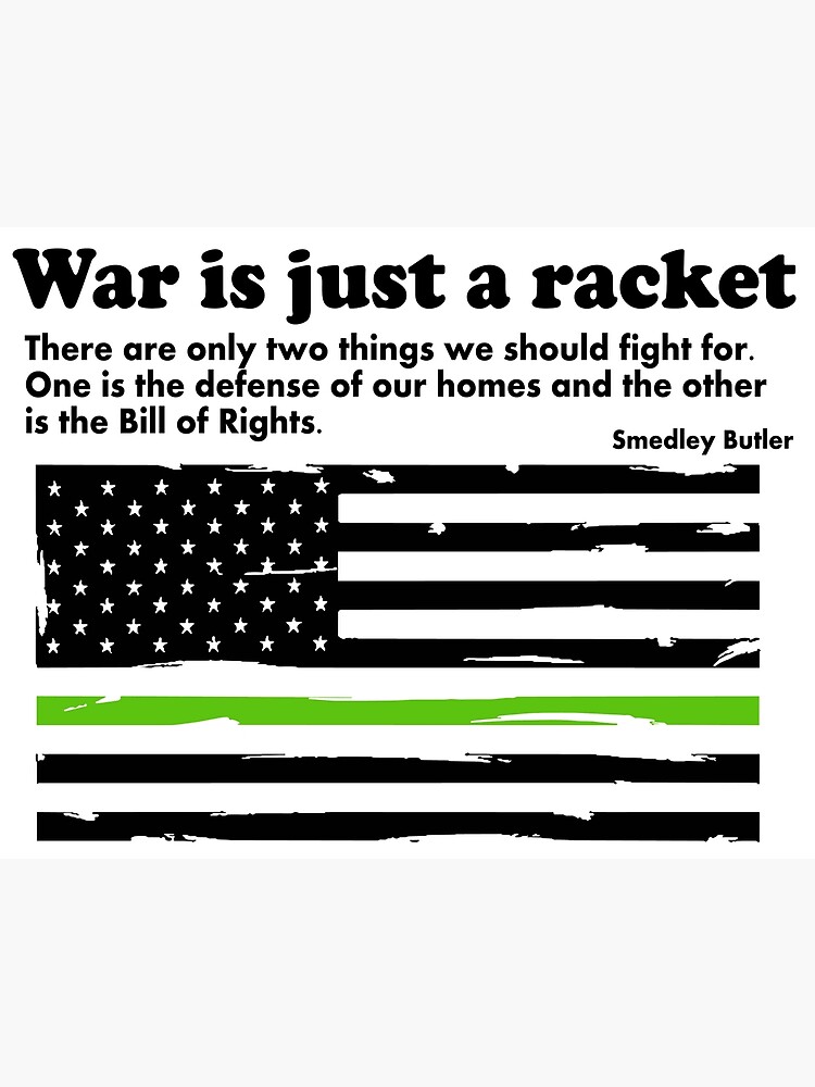 "War is a racket flag" Poster for Sale by SandTshirts | Redbubble