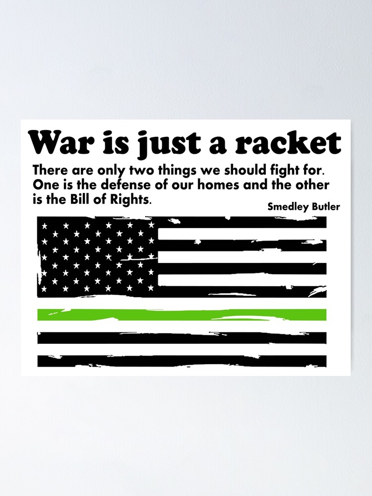 "War is a racket flag" Poster for Sale by SandTshirts | Redbubble
