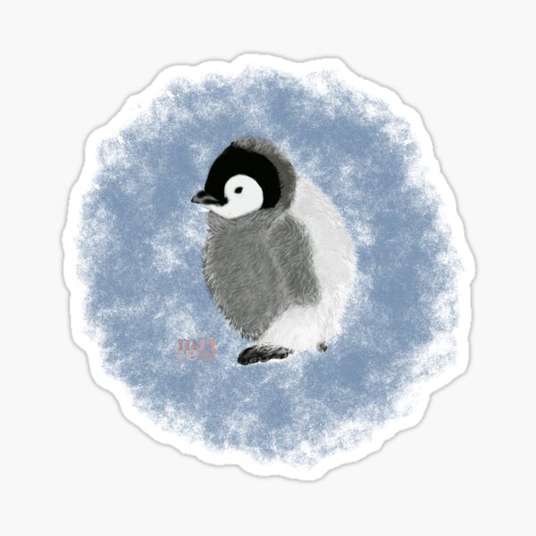 "Cute Fluffy Baby Penguin" Sticker by emteekay20 | Redbubble