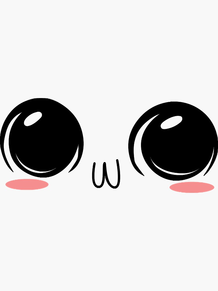"Kawaii OwO Face Vaporwave Anime Aesthetic Otaku " Sticker by ...