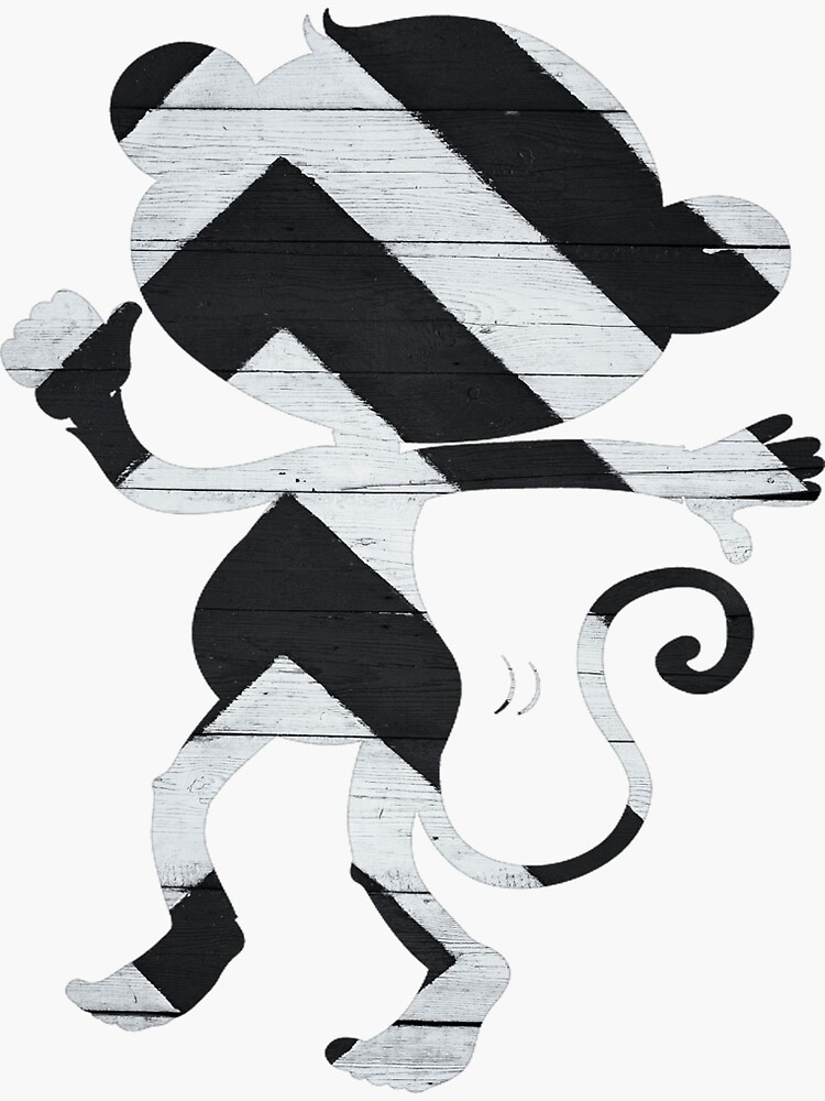"Monkey style " Sticker for Sale by JBS90 | Redbubble