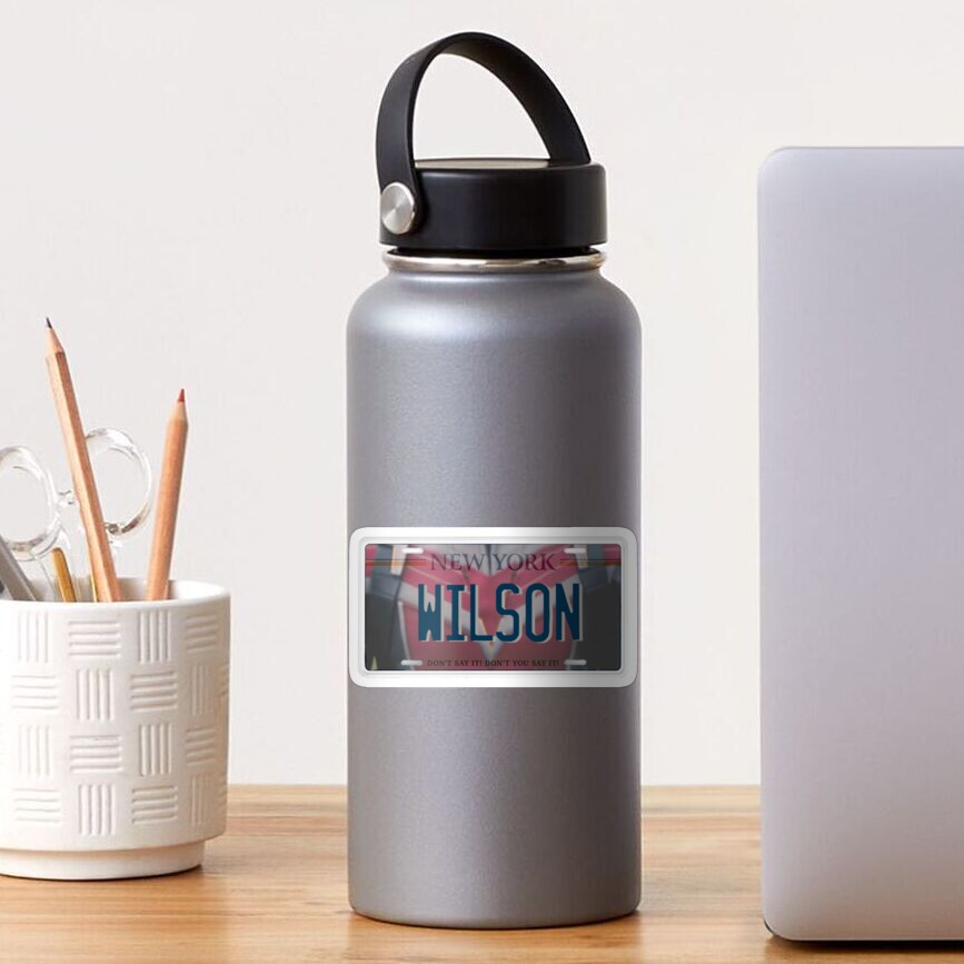 "Wilson License Plate" Sticker by sheridanpollina | Redbubble