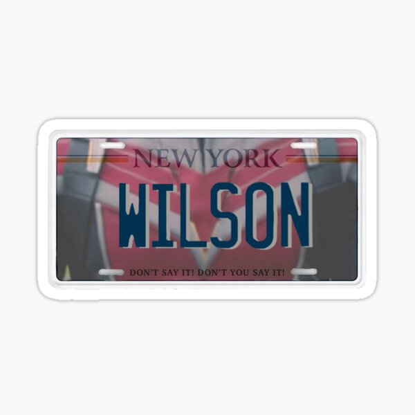 "Wilson License Plate" Sticker by sheridanpollina | Redbubble