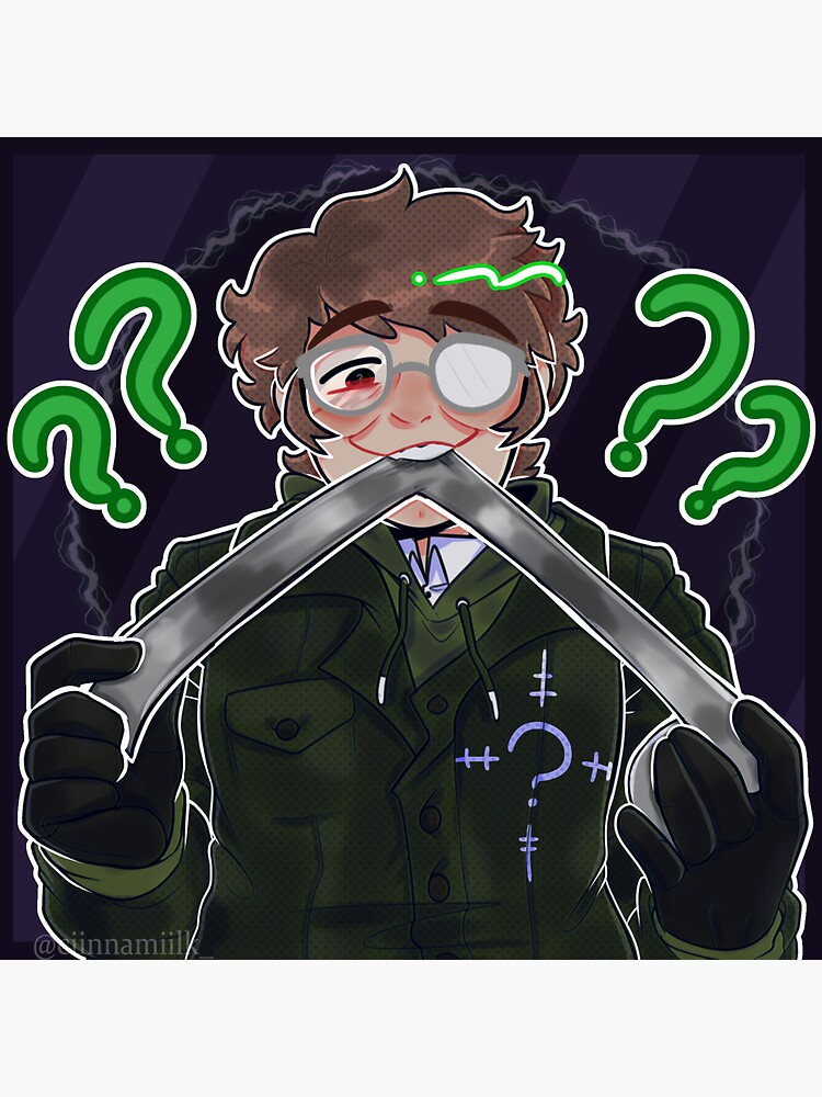 "The Riddler" Sticker for Sale by qngelcore | Redbubble