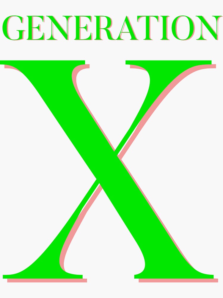 Gen X Green Sticker By Tomogotchi Redbubble